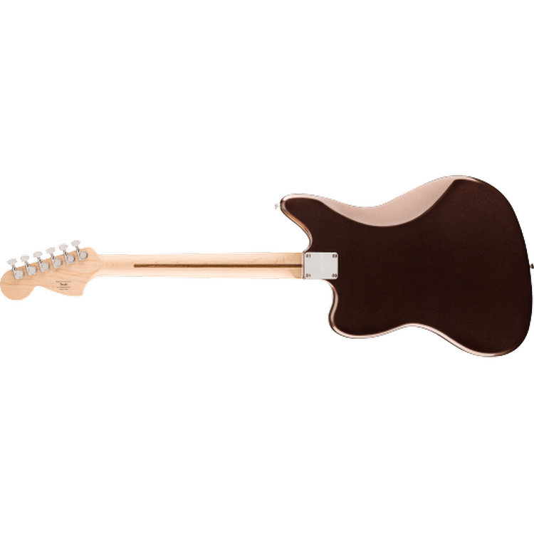Squier Affinity Series Jaguar, Maple Fingerboard, White Pickguard, Mystic Metallic Brown